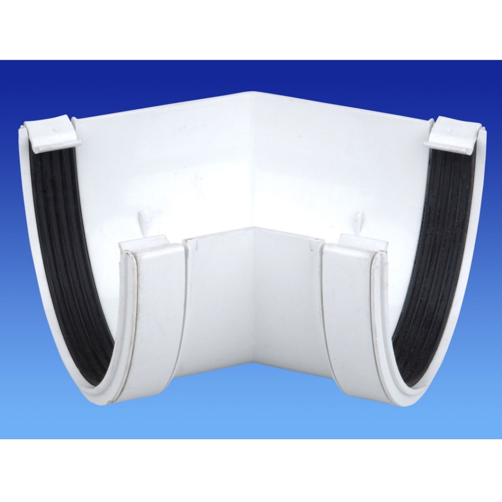 Osma DeepLine 113mm PVC-U Gutter Angle 45 deg 9T904 - Baker and Soars