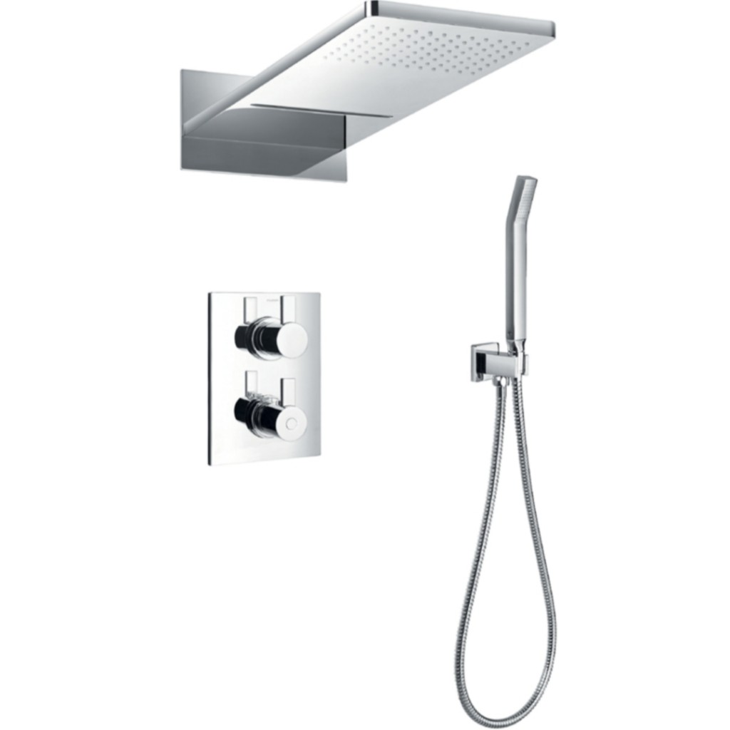 Flova STR8 Concealed Thermostatic Shower Valve Kit STT3FSP - Baker and ...