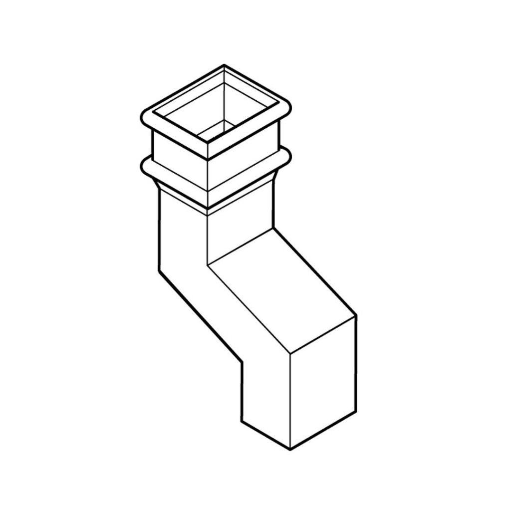 Alumasc 135 Degree Square Pipe Plinth Offsets 75mm x 75mm - Baker and Soars