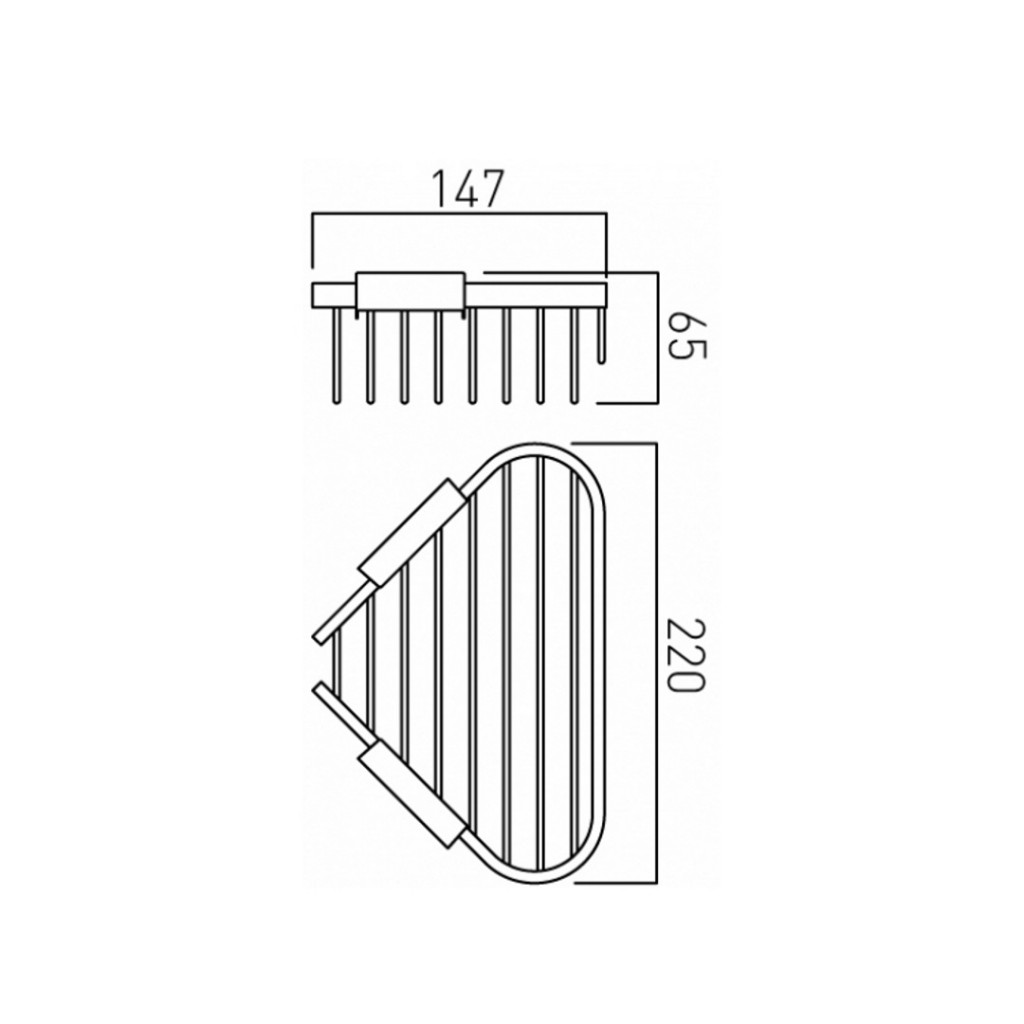 Vado Medium Triangular Corner Basket BAS-2015M-C/P - Baker and Soars