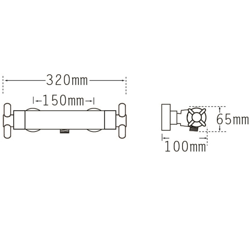Tre Mercati Traditional Crosshead Exposed Thermostatic Shower Valve ...