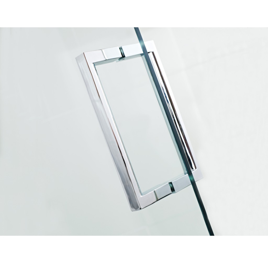 X Roman Showers Decem Hinged Door with Two In Line Panels Shower ...