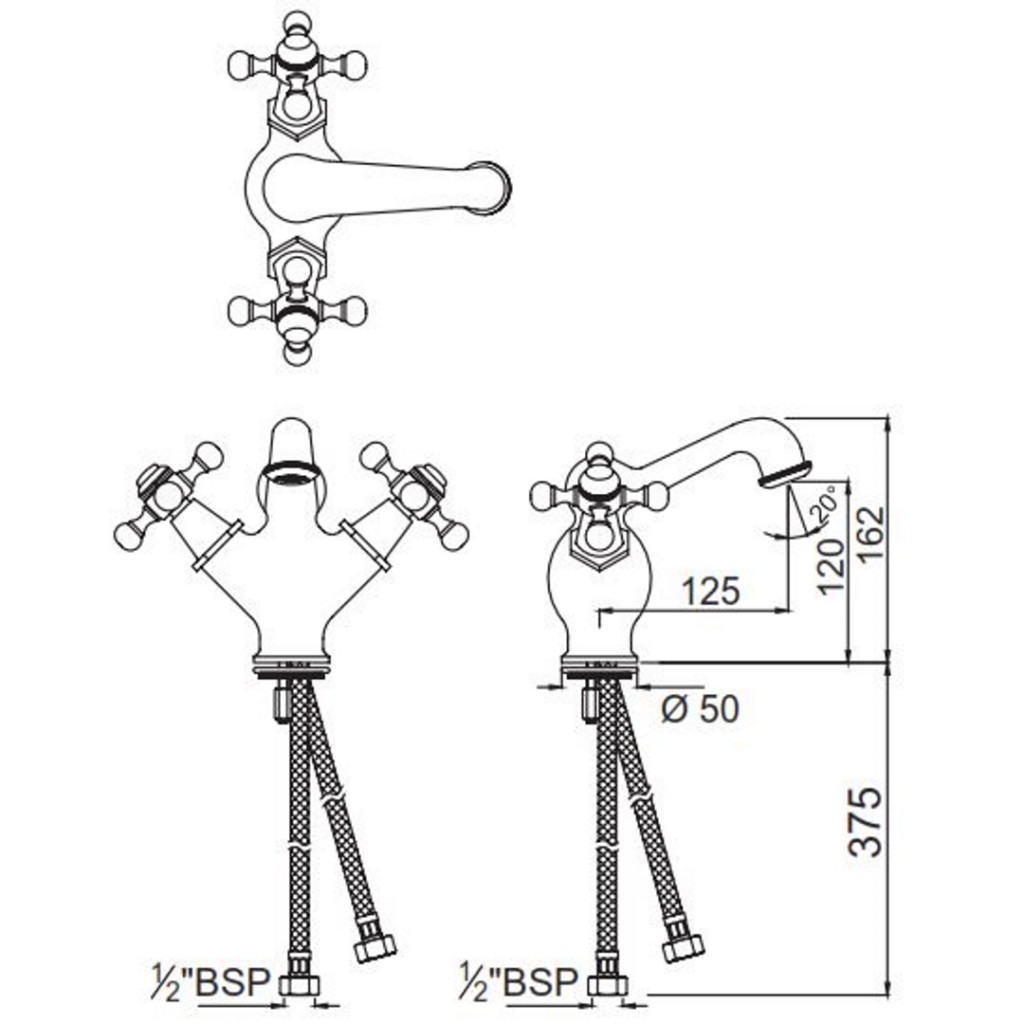 X Jaquar Queens Mono Basin Mixer With Pop Up Waste QQT-CHR-7169B ...