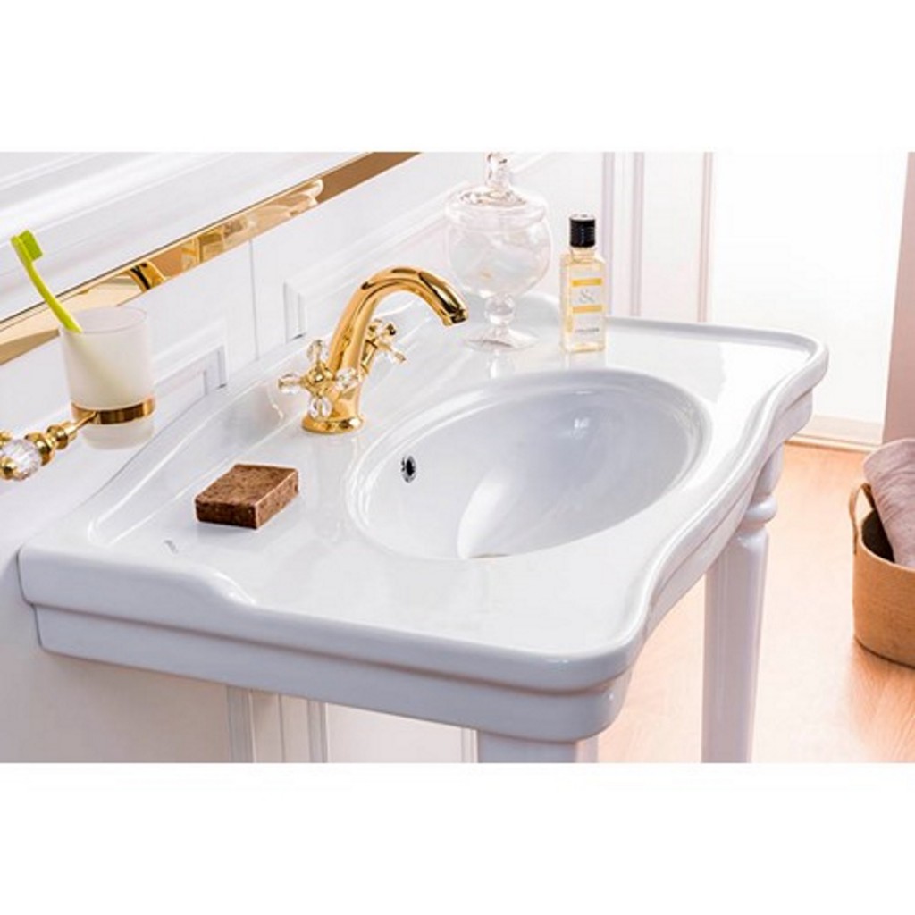 Creavit Antik Washbasin with Antik Pedestals AN080 / AN100 - Baker and ...