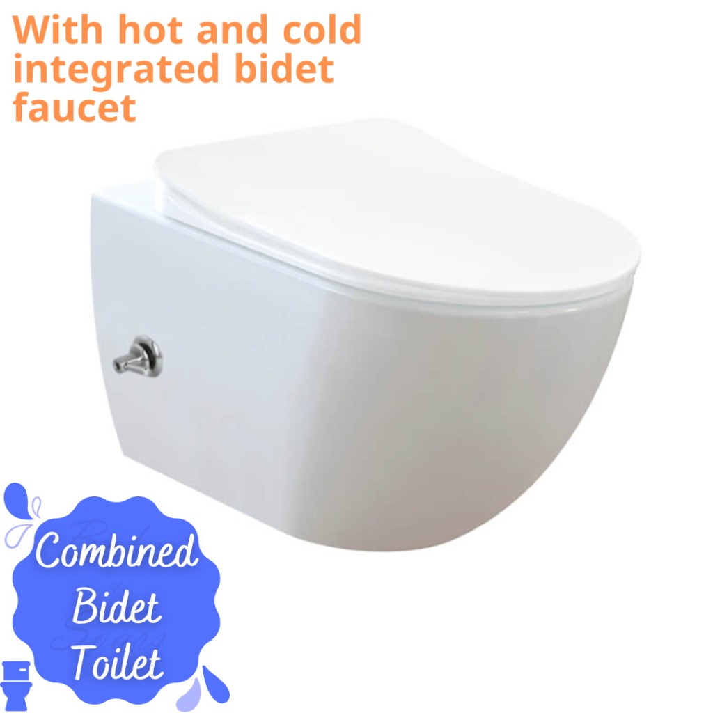 Creavit Vitroya Combined Bidet - Back to Wall VT350.00000 - Baker and Soars